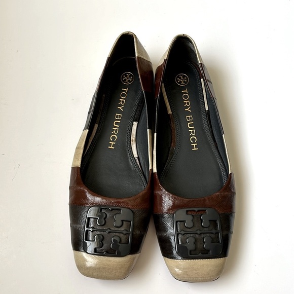 Tory Burch | Shoes | Tory Burch Georgia Neutral Stripe Eel Leather ...